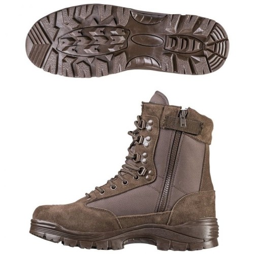 Anfibi Mil-Tec cordura-pelle Tactical con Thinsulate c/zip YKK Brown