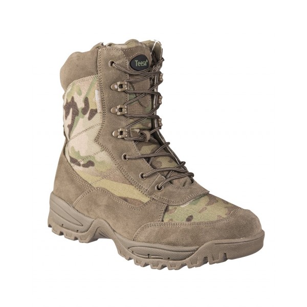 Anfibi Mil-Tec cordura-pelle Tactical con Thinsulate c/zip YKK Multicam